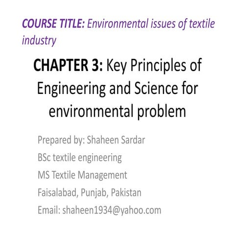 Chapter 3; Key Principles of Engineering and Science for environmental ...