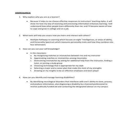 Chapter 3 learning how i learn. | PDF