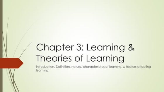 Laws of Learning | PPTX