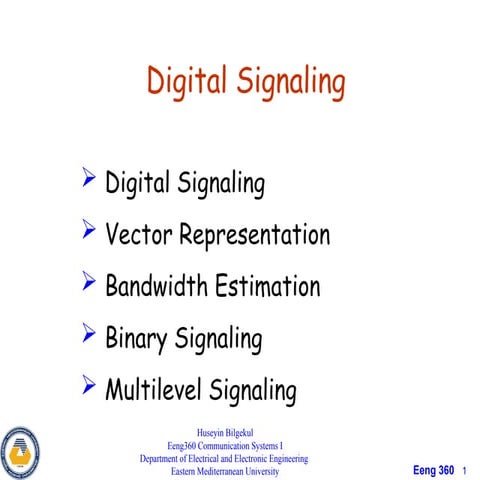 Chapter3_Lect4 Digital Signaling for digital comm | PPT