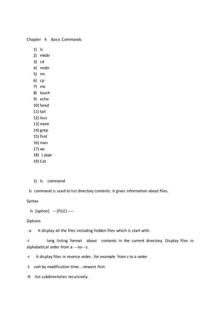 Unixlinux Command Reference File Commands And Shortcuts Pdf