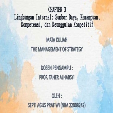Chapter 3 Manajemen Strategi Pptx