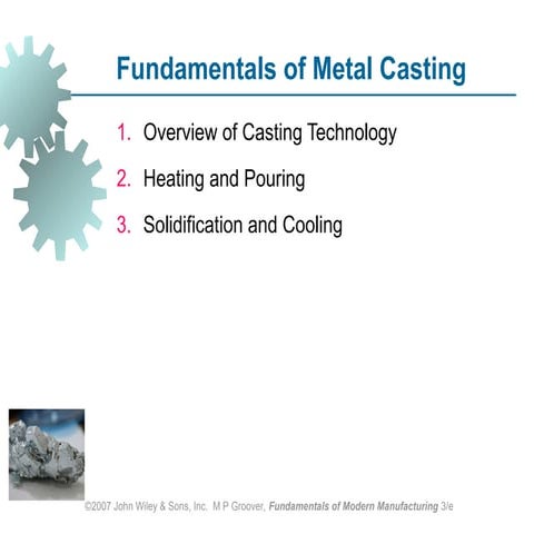Chapter 3 Metal Casting.ppt Fundamentals | PPT