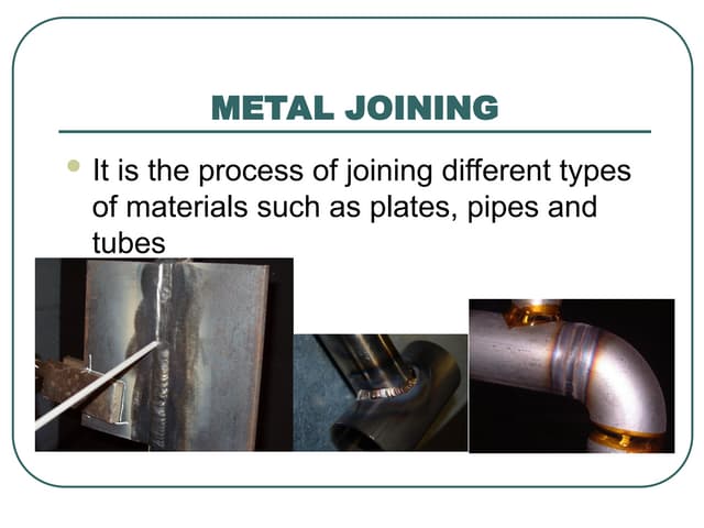 Metal joining Processes( Riveting, Soldering, Welding) | PPSX