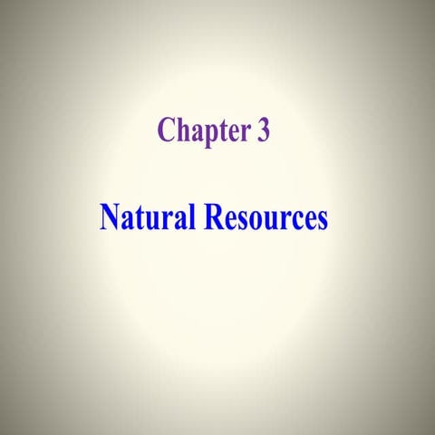 Natural resources renewable and non renewable | PPTX