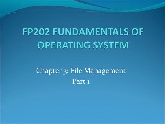 File System Structure Pptx Operating Systems Computer Software And Applications