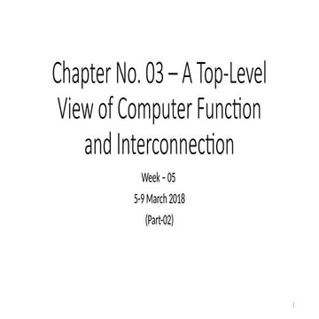 Chapter 3 Part 2 Interconnections Computer Organization Pptx Operating Systems Computer