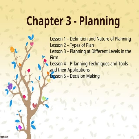 Chapter 3 Planning in Management Theory and Practice | PPT