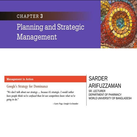 Chapter 3 Planning And Strategic Management Pptx