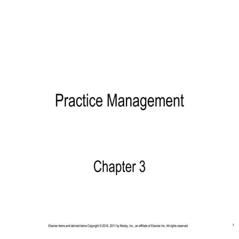 Chapter 3- Practice Managament | PPTX