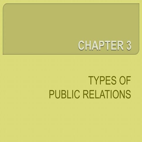 Chapter 3 PUBLIC RELATION | PPT