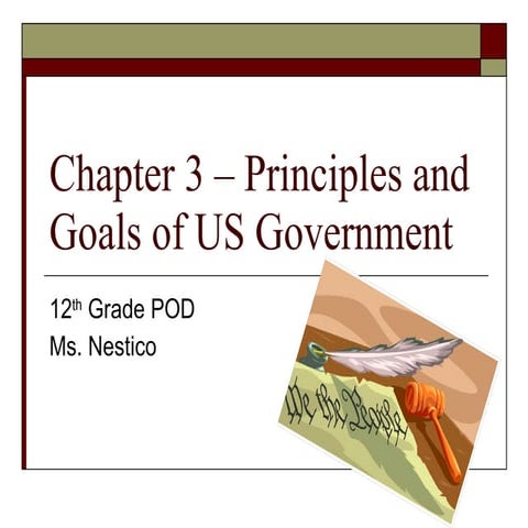 Goals & Principles of the US Constitution | PPT
