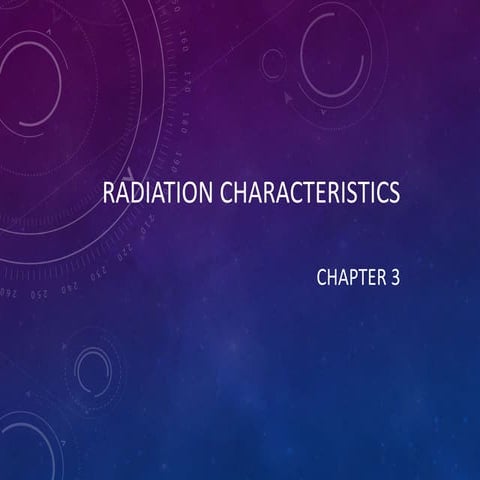 Chapter 3 Radiation Characteristics | PPT