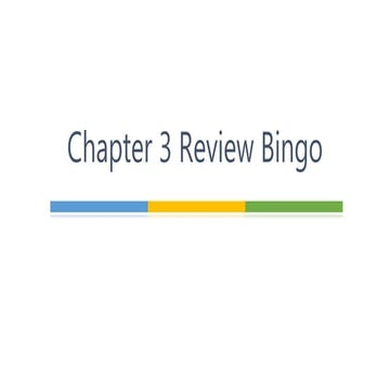 Chapter 3 review bingo | PPTX | Board Games and Puzzles | Games and Puzzles