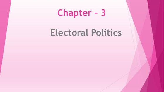 Electoral politics class IX | PPT