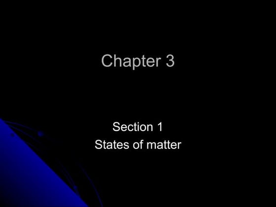 The three (four) states of matter | PPT