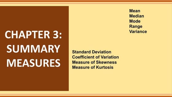 Determining measures of central tendency for grouped data | PPTX