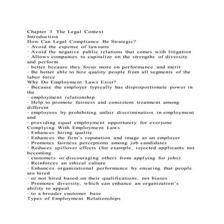 Chapter 3 The Legal ContextIntroductionHow Can Legal Complian | DOCX