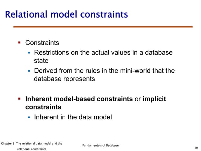 Chapter 2 Relational Data Model Part 2