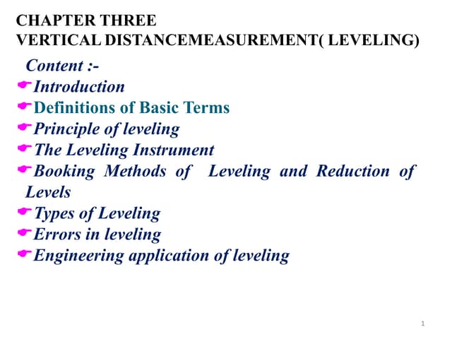 Levelling in Surveying | PDF