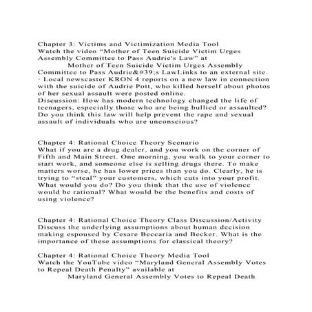 Chapter 3 Victims and Victimization Media ToolWatch the video .docx