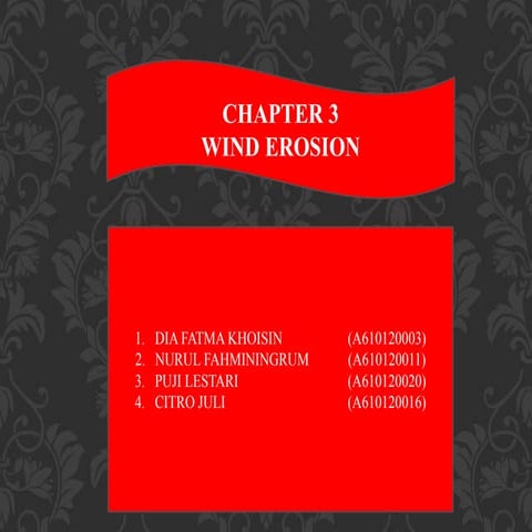 Chapter 3 Wind Erosion | PPTX