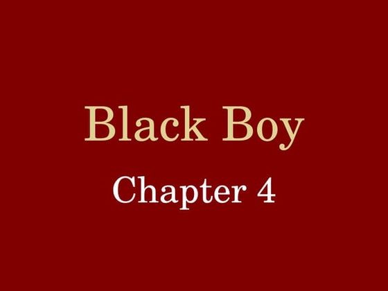 Black Boy Chapter 3 | PPT