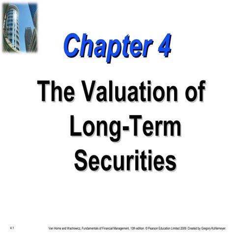 Chapter 4 The Valuation of Long-Term Securities | PDF