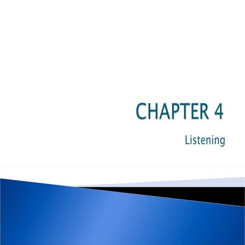 Chapter 4: Listening | PPT | Science