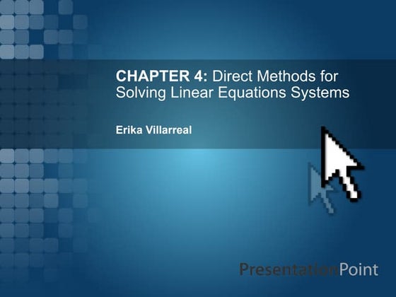 Crout s method for solving system of linear equations | PPT