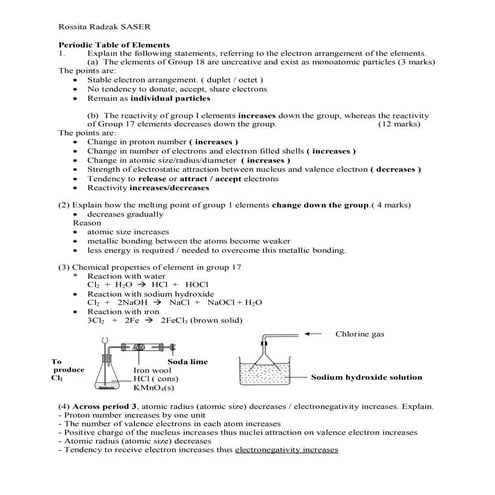 Seminar form 4= revision on intro to chemistry, structure of atoms ...