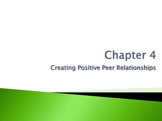 Positive Peer Communication | PDF