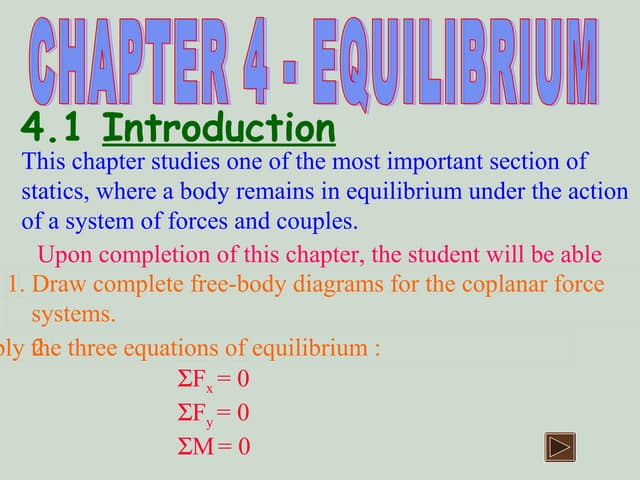 Coplanar forces equilibrium | PDF
