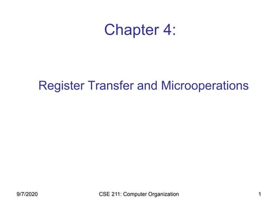 Register Transfer Language | PPT