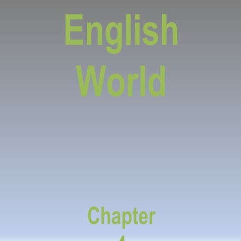 English World Chapter 4 Grade 9 | PPTX
