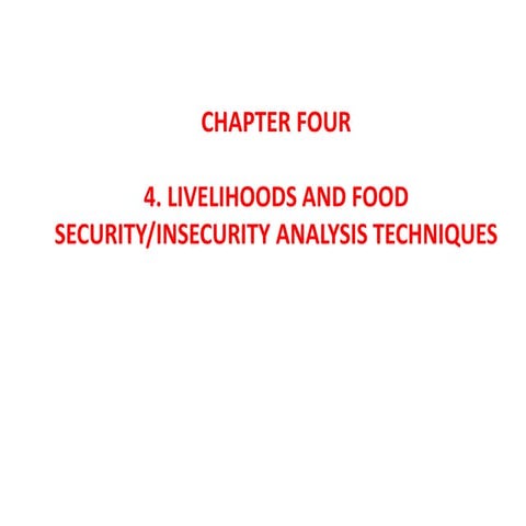 Food Security Analysis Techniques | PPTX