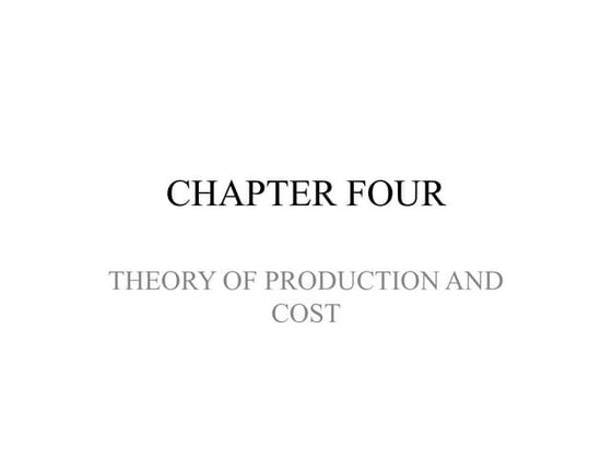 Theory of Production | PPT