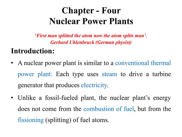 nuclear powerplant ppt | PPTX | Power and Energy Industry | Industries