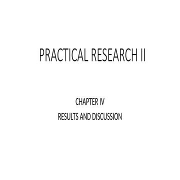 Results and Discussions (Practical Research 2) | PPTX