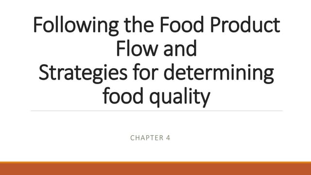 Food Receiving process | PDF