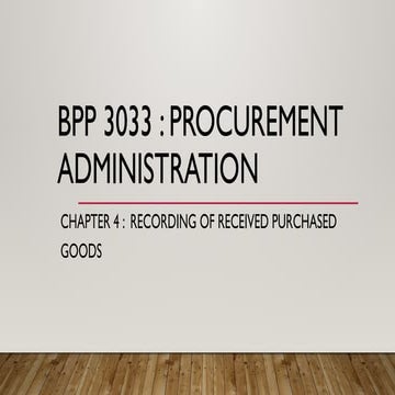 CHAPTER 4 PROCUREMENT ADMINISTRATION | PPTX