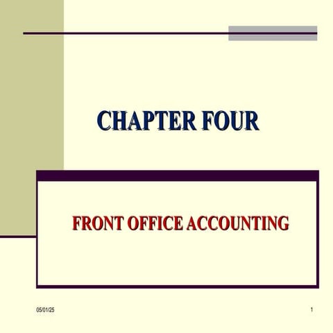 Chapter 4. Front office Accounting in hotel | PPT