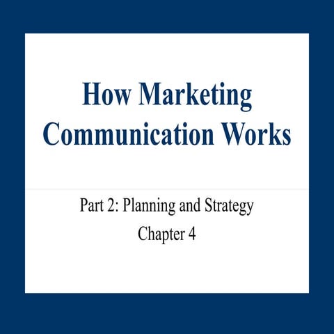 How marketing communication works Chapter 4.ppt