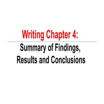 Research- Results and Summary of Finding | PPTX