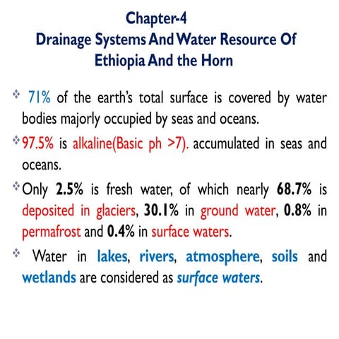 Chapter 4 - Drainage Systems and Water Resources of Ethiopia and the Horn ( GeES 1011) best ppt.pptx