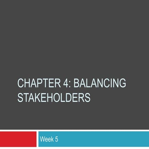 Chapter 4 balancing stakeholders | PPTX