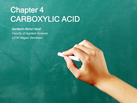 Protection and deprotection of carboxylic acid | PPTX | Chemistry | Science