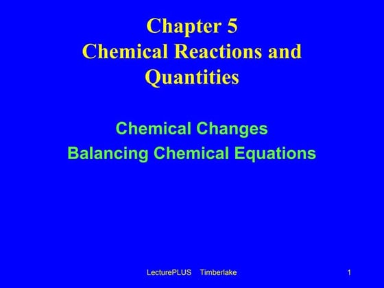 Chemical equations 11 | PPT