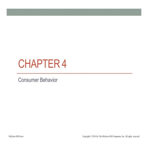 Chapter 4 consumer behavior | PPTX