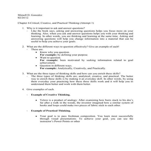 Chapter 4: Critical, Creative, and Practical Thinking | DOCX